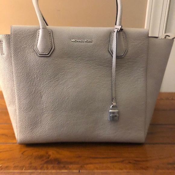 MICHAEL Michael Kors | Bags | Structured Light Gray Michael Kors Bag ...